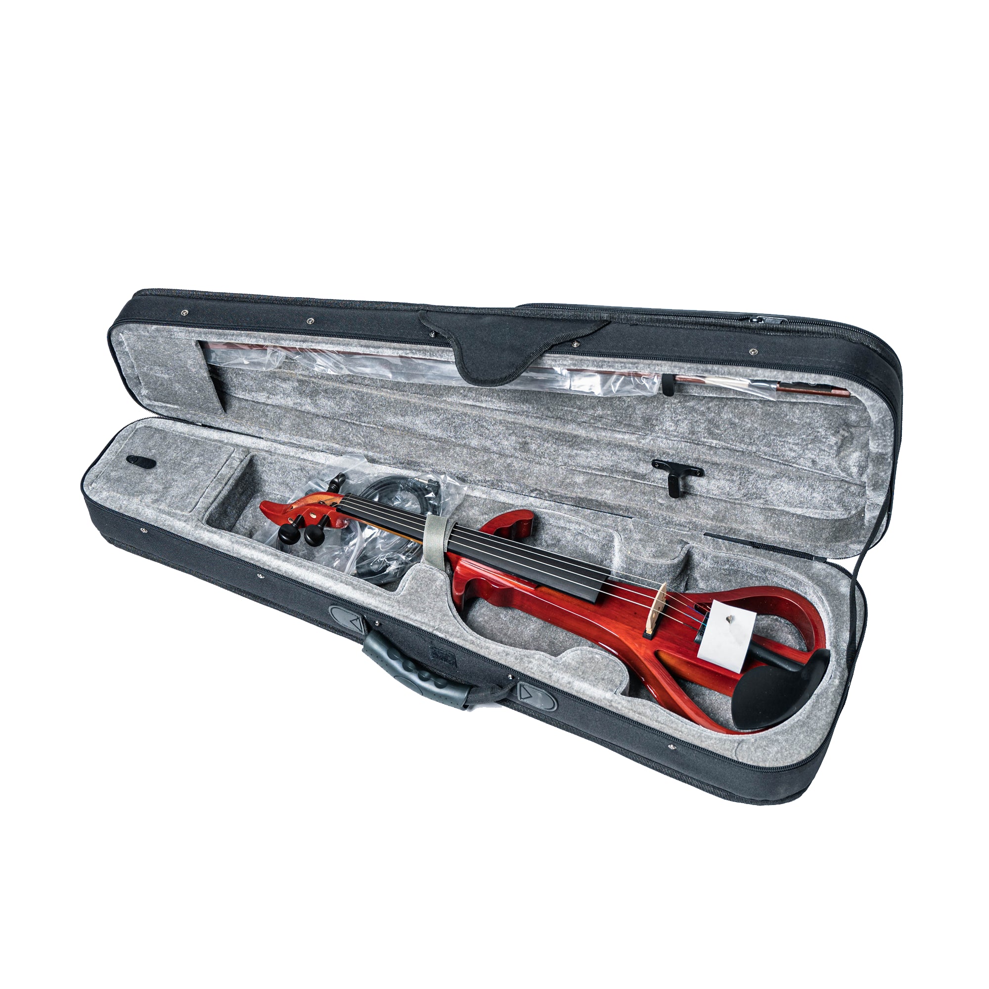 Prelude Duet Electric Violin With Case & Accessories - Red