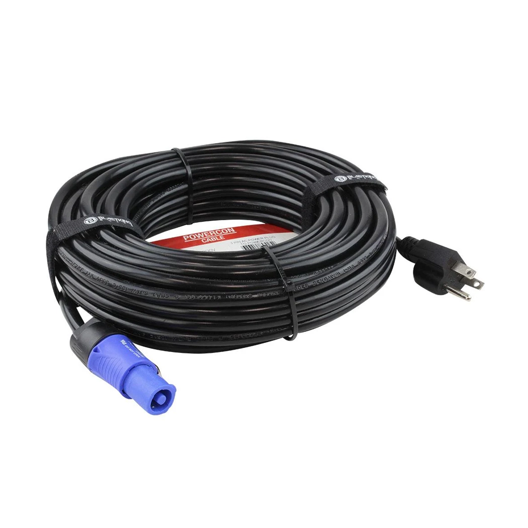 Blastking C1PCON 3 Pin Ac Power Plug To Powercon Cable - 50 ft.