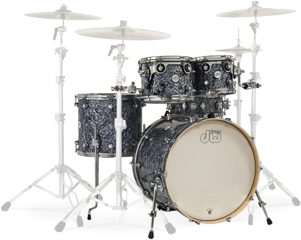 DW Design Series 5-piece Shell Pack - Silver Slate Marine – Micheo Music